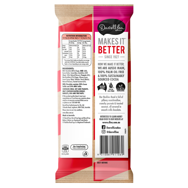 Milk Chocolate Traditional Rocklea Road Block 180g | Darrell Lea